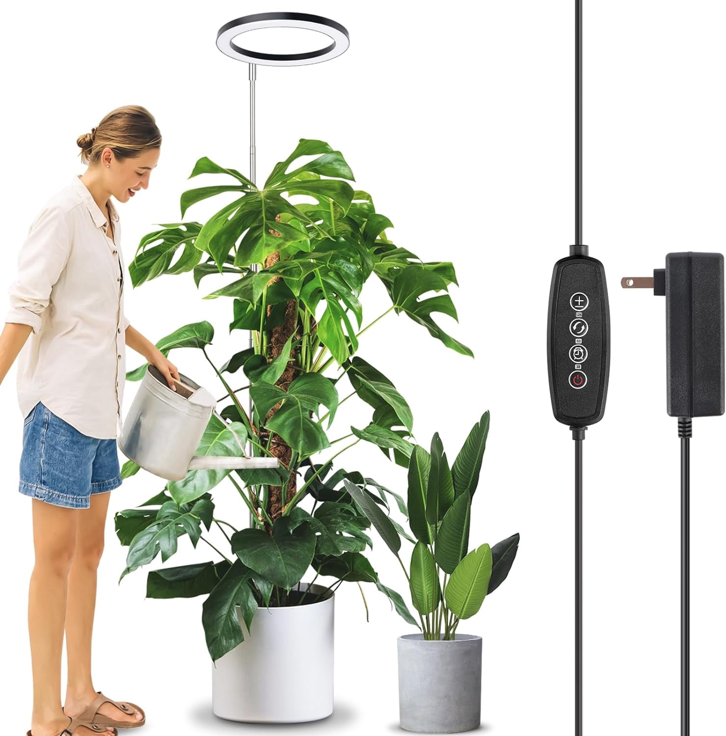 10" Full Spectrum Grow Light, 160 LEDs Plant Lamp for Indoor Plants ...