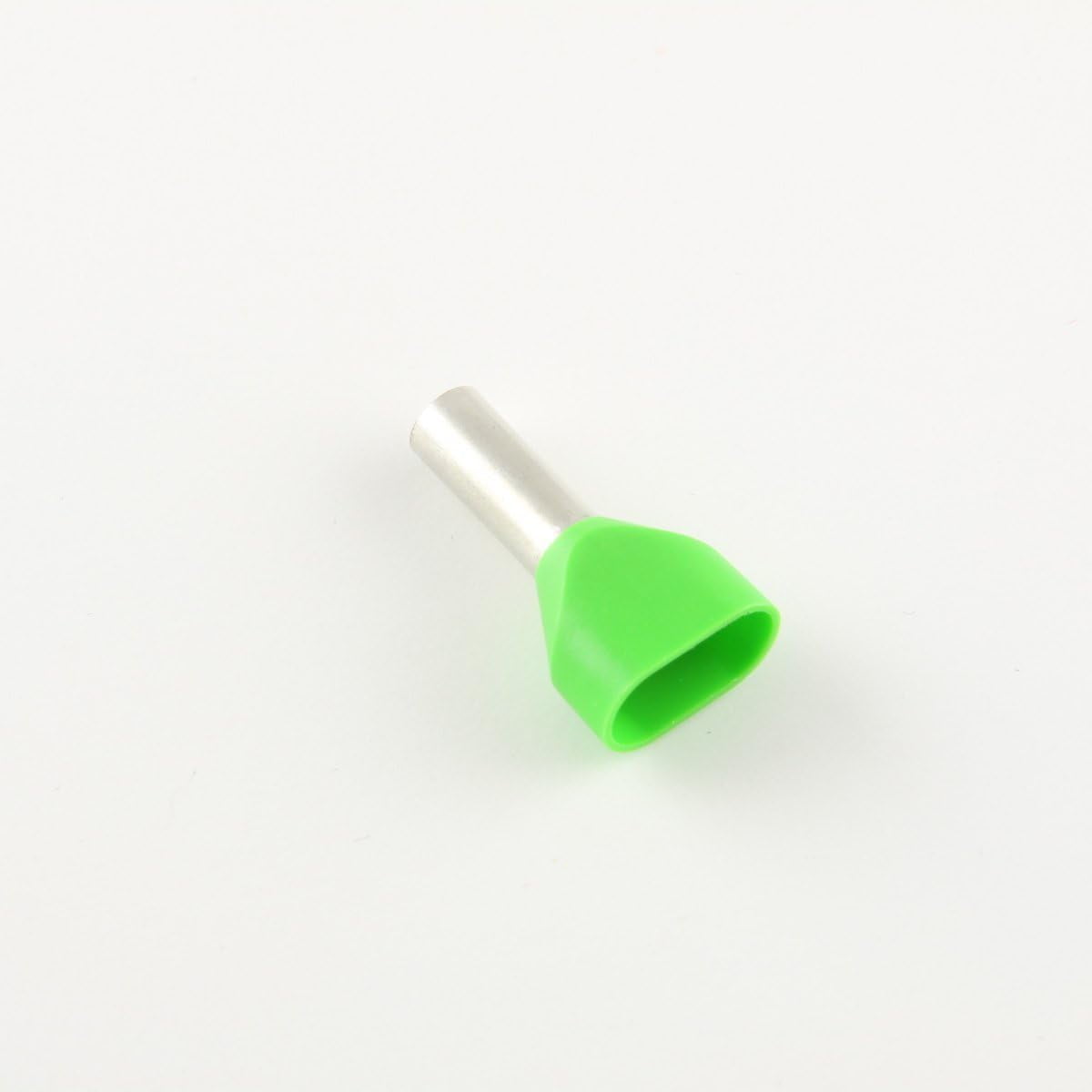 10 Ga. Two Wire Green Insulated Ferrules, 0.47" Pin - (pack of 100 ...