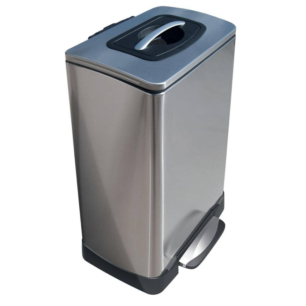 10 Gal. TK Krusher Step Bin with Soft Close in Stainless Steel ...