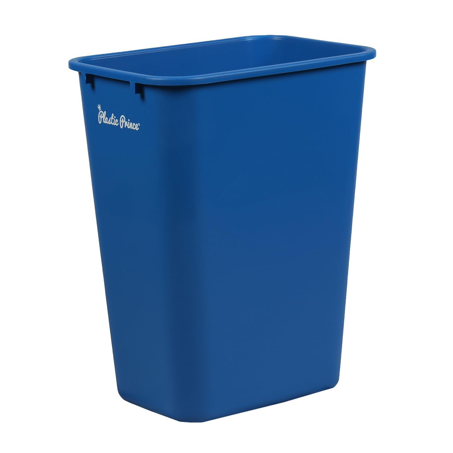 10 Gallon/40 Qt Wastebasket, Blue Plastic Rectangular, Trash Can for ...