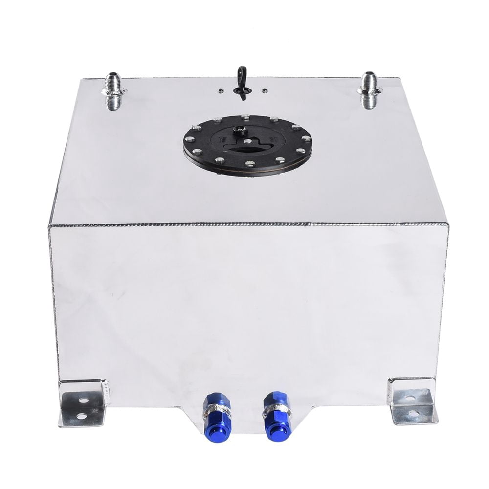10 Gallon (40L) Universal Aluminum Fuel Tank w/ Sensor - Silver, 16.5 ...