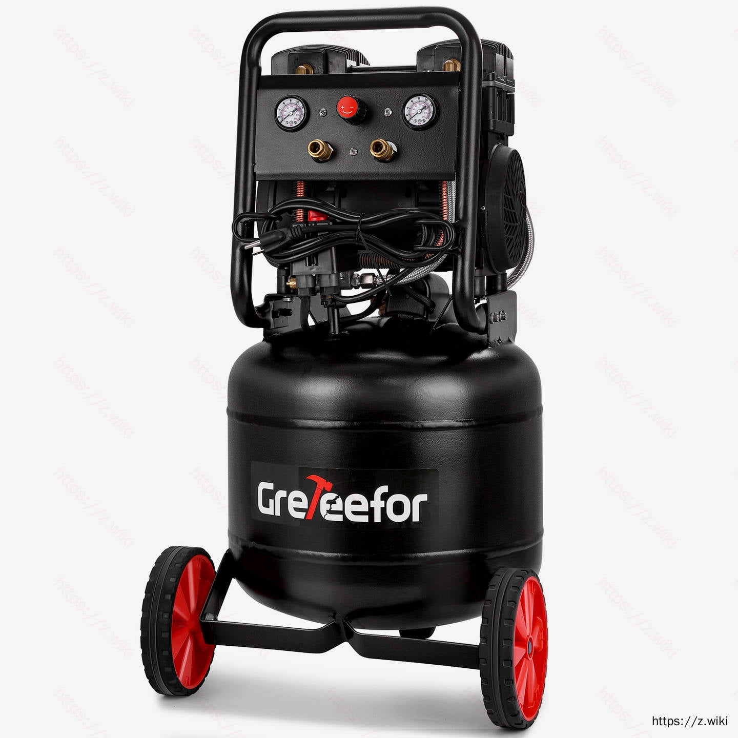 10 Gallon Air Compressor, 70dB Ultra Quiet Portable, Max 150 PSI, 1.8 ...