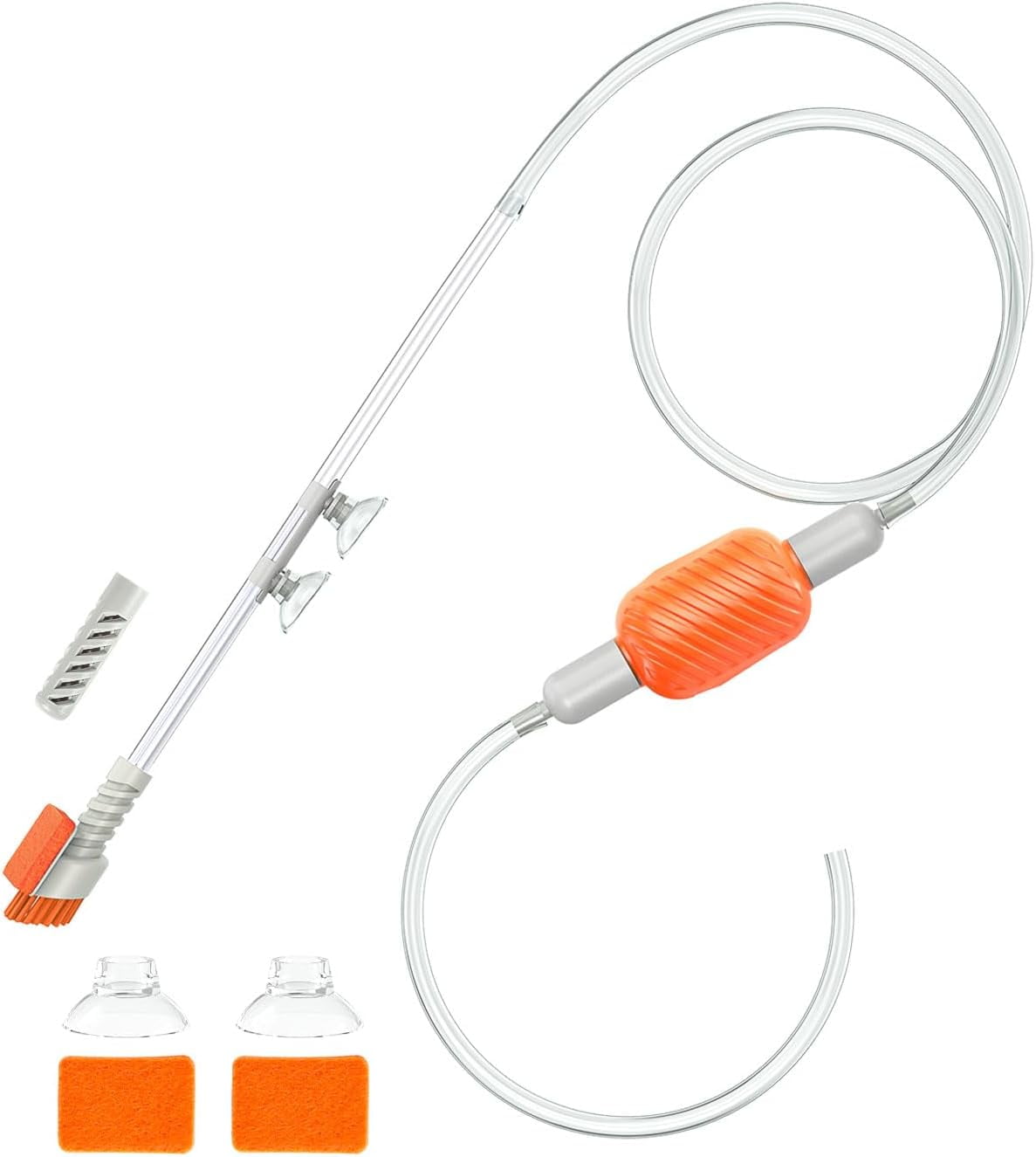 10 Gallon Aquarium Vacuum Gravel Cleaner, Manual Water Changer Siphon ...