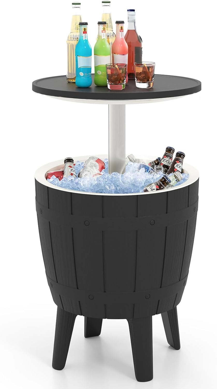 10 Gallon Cooler Table, Cool Bar Table with Height Adjustable Tabletop ...