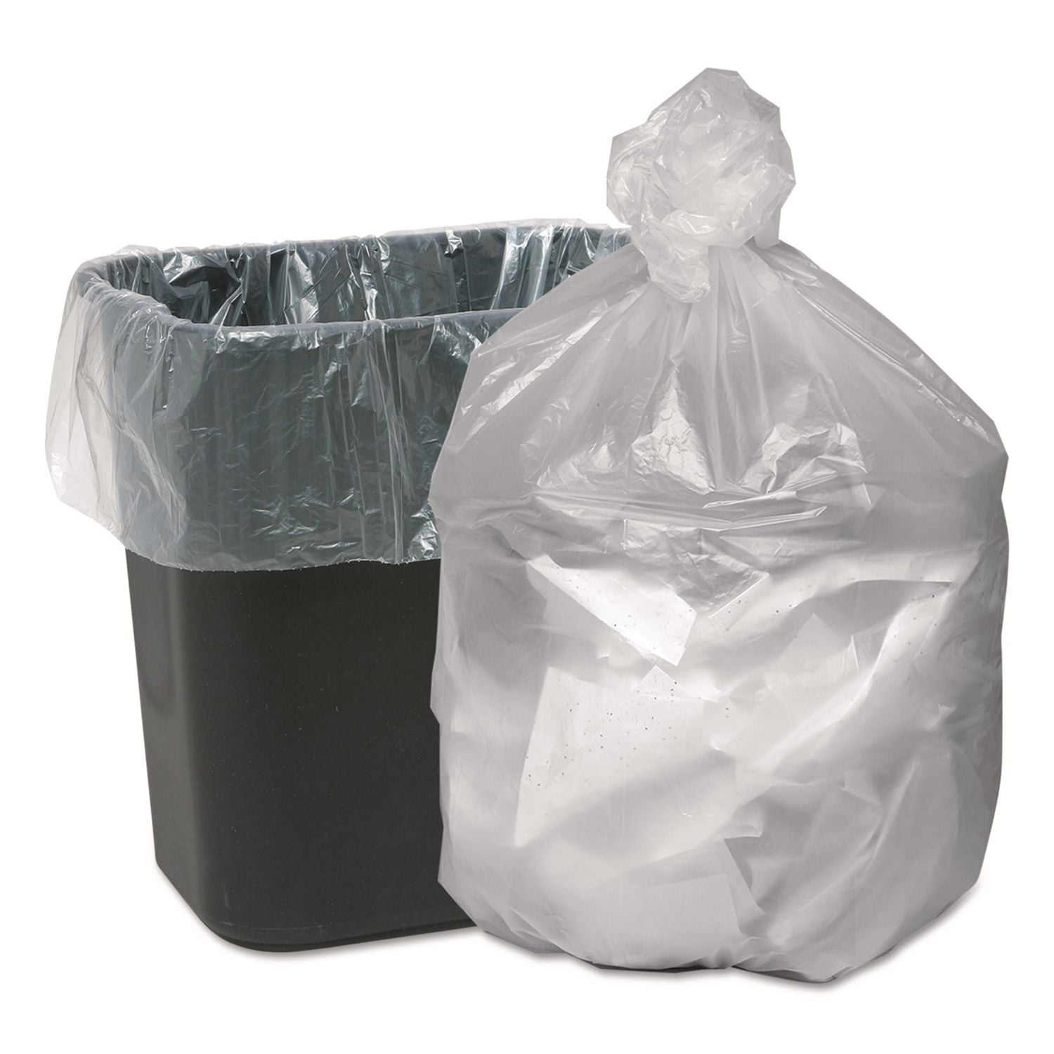 Good 'N Tuff High Density Waste Can Liners 7-10gal 6mic 24 x 23 Natural ...