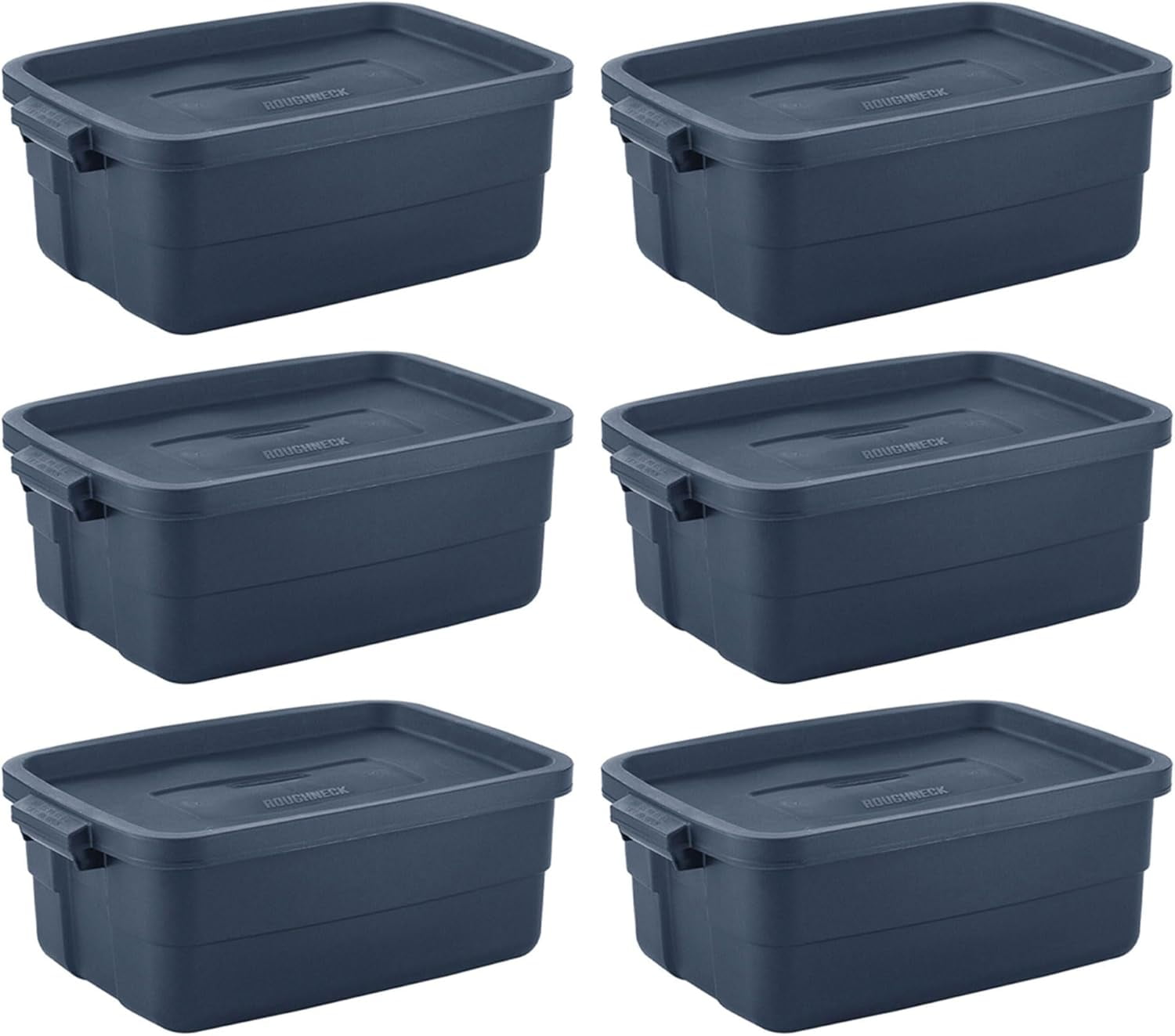 10 Gallon Storage Totes Durable Stackable Storage Containers with Snap ...