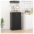 10 Gallon Trash Cabinet, Wooden Hidden Trash Can with Storage, Kitchen ...