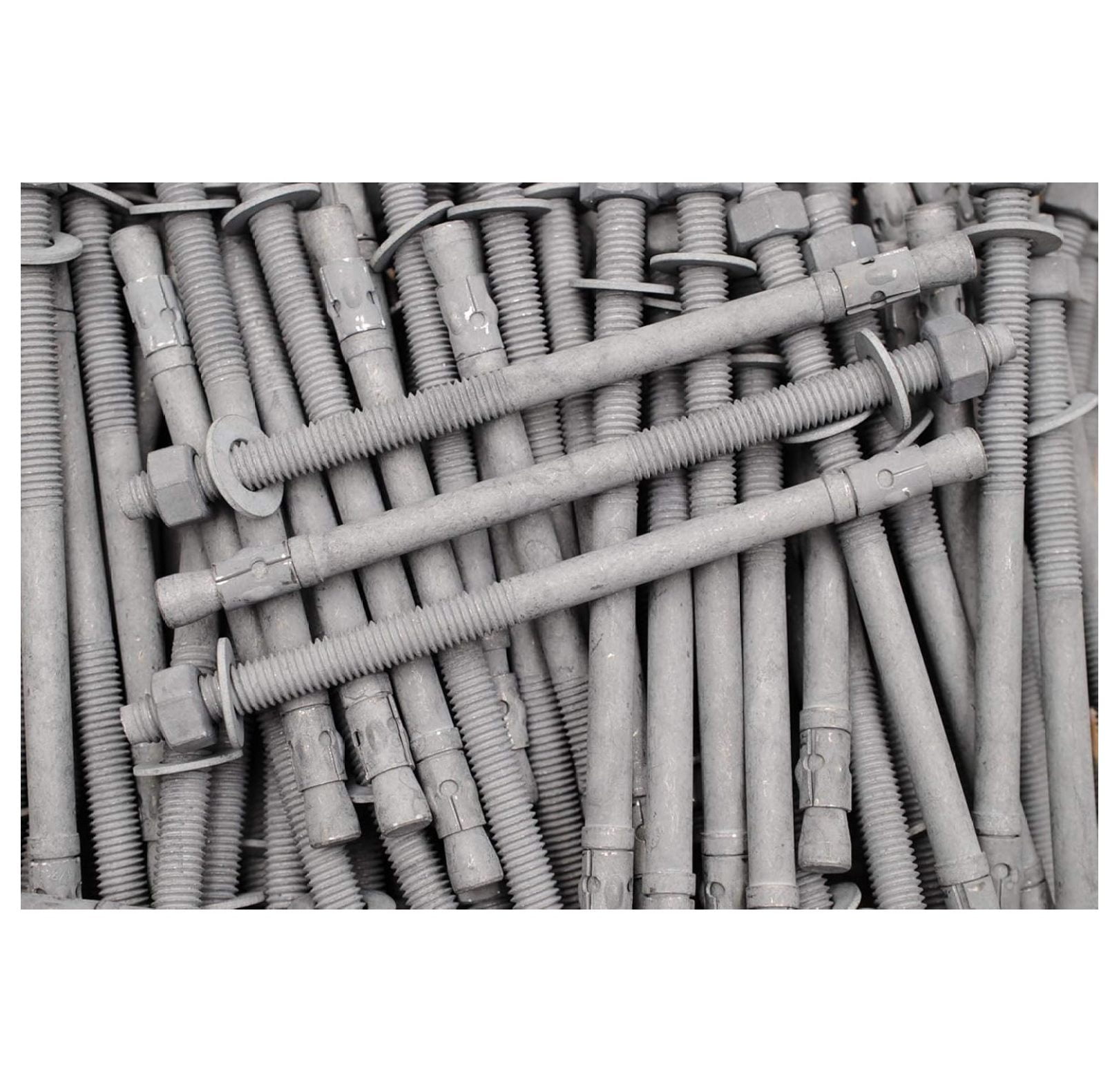 (10) Galvanized Concrete Wedge Anchor Bolts 1/2 x 8-1/2 Includes Nuts ...