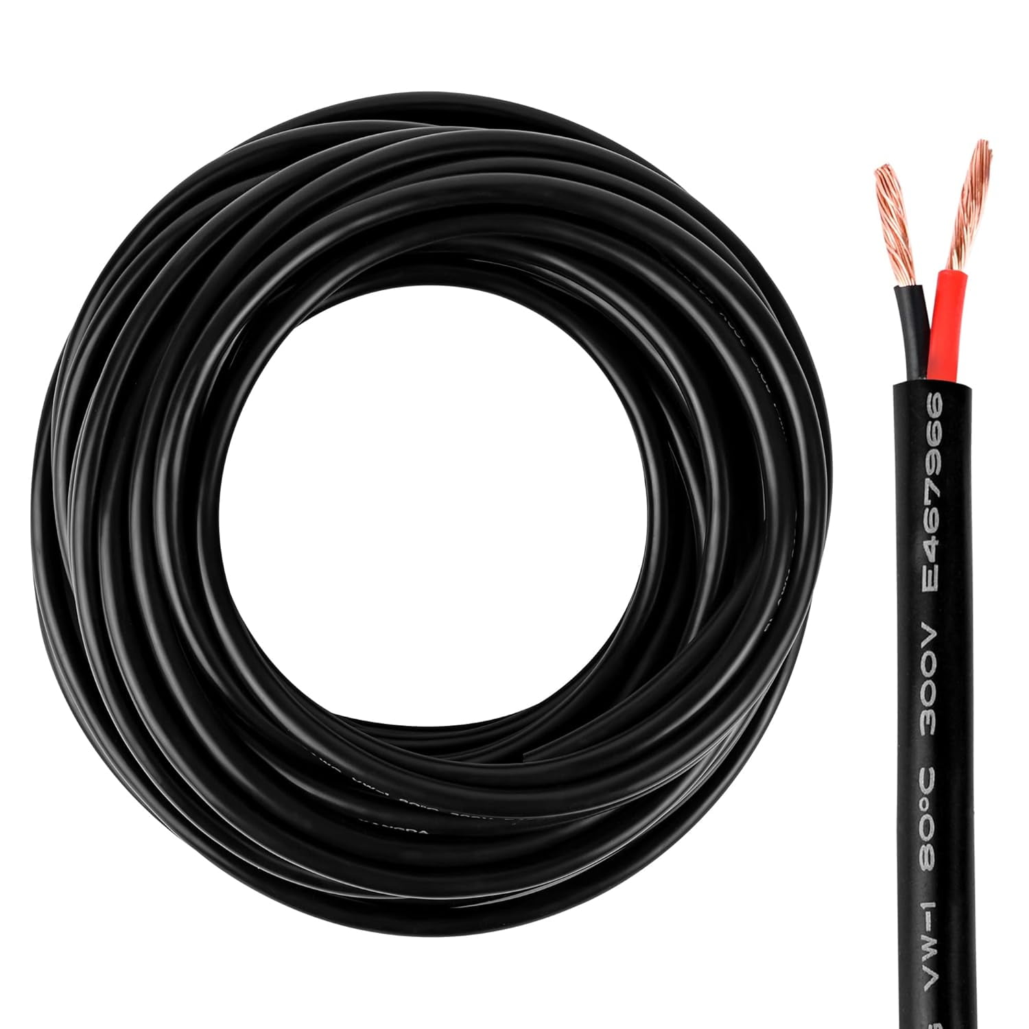 10 Gauge 2 Conductor Electrical Wire - 10 AWG Stranded PVC Cord ...