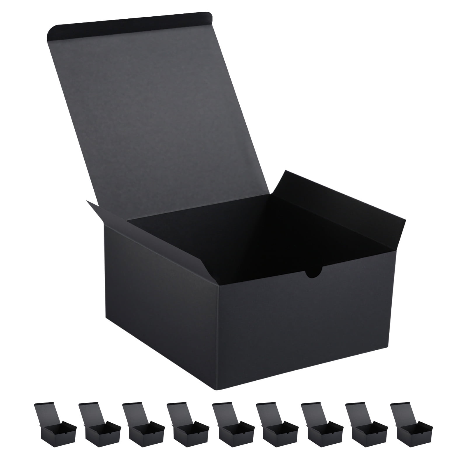 10 Gift Boxes with Lids, Black Gift Boxes Bulks for Wedding, Party ...