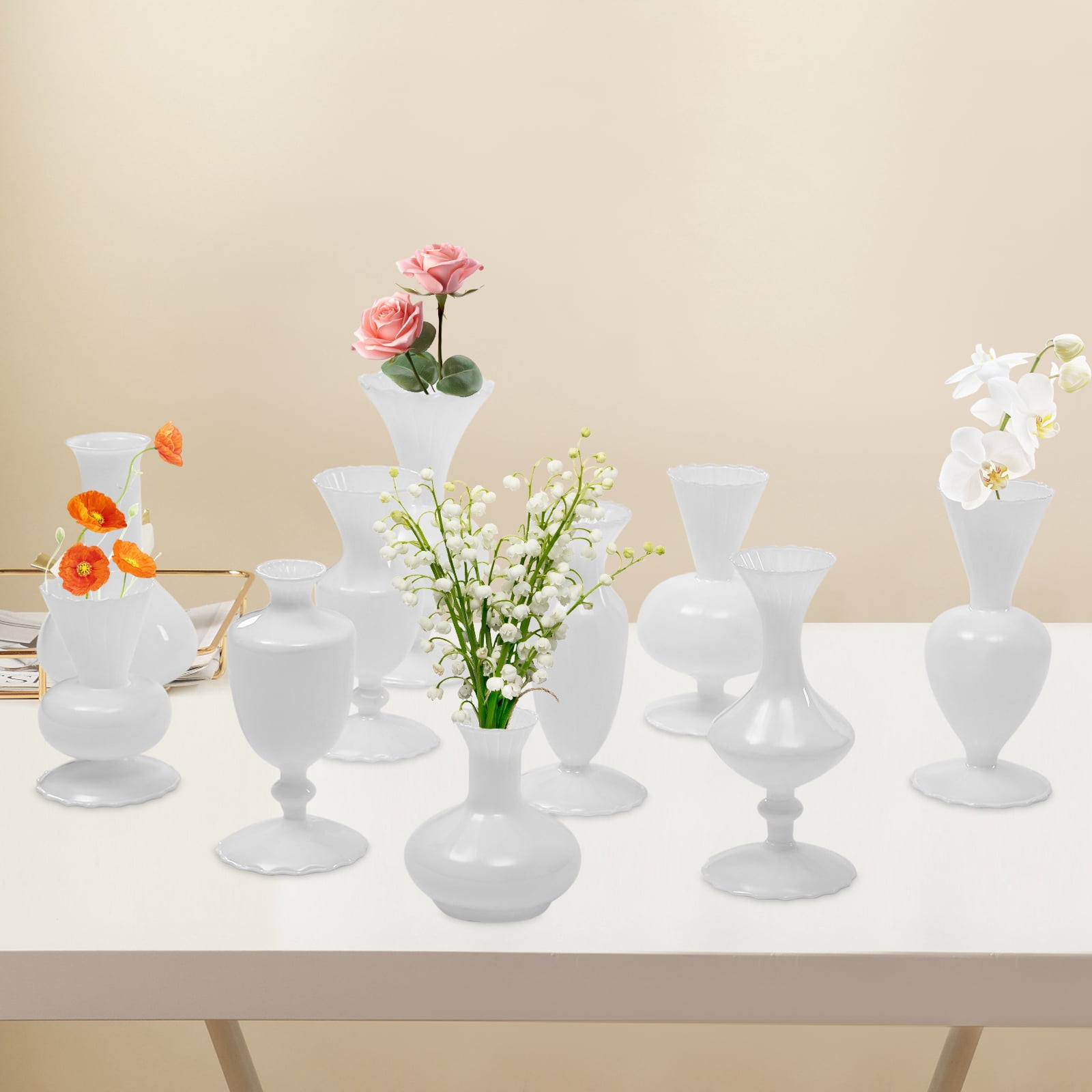 10* Glass Vases For Homes, Restaurants, Terraces, Coffee Shops, Hotels ...