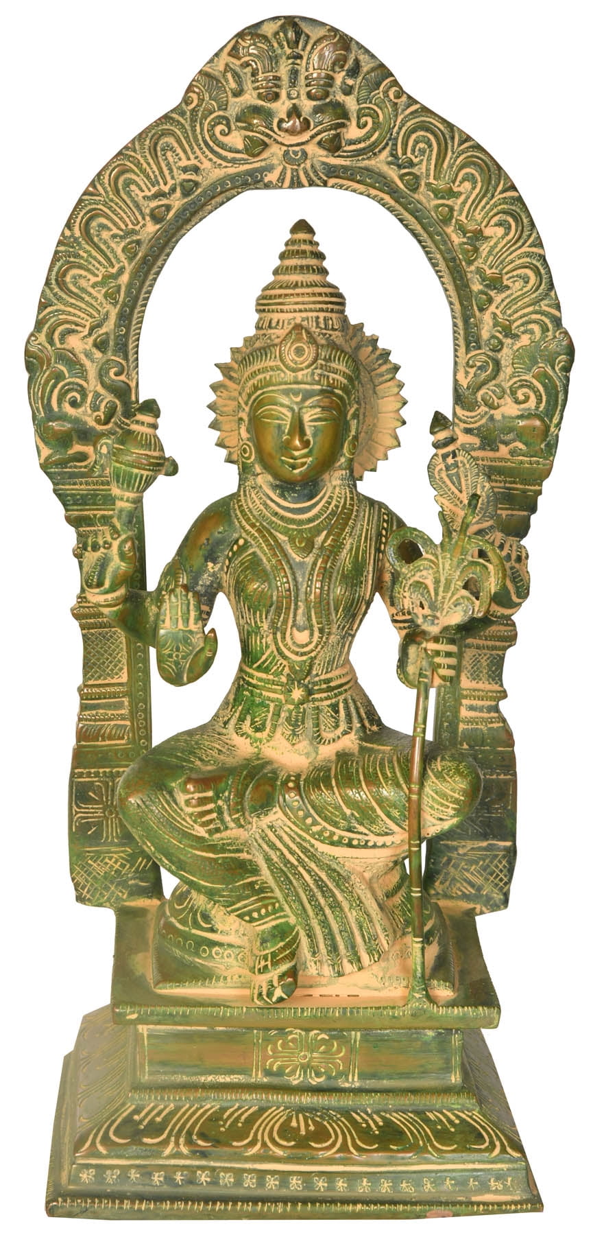 10" Goddess Rajarajeshwari (Tripura Sundari) Brass Sculpture | Handmade ...