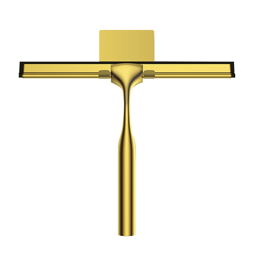 10'' Gold All-Purpose Shower Squeegee, Silicone Blade Stainless Steel ...