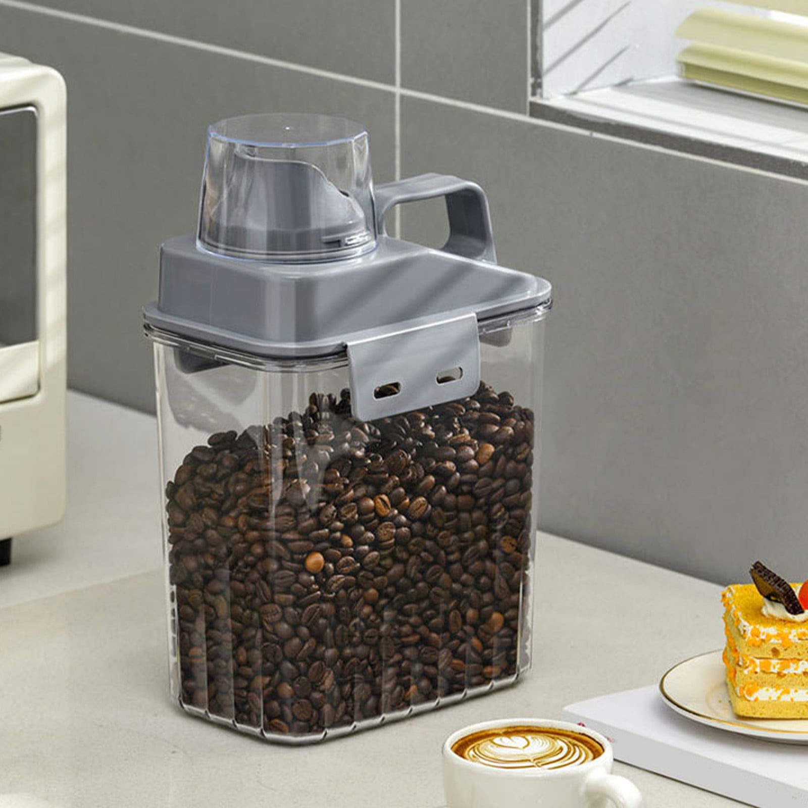Under 10, Grain Coffee Storage Box 2000 Ml Food Snack Storage, Sealed ...