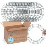 Factory Direct Craft Green Wire Wreath Ring Frames, 12-Inch, Set of 10 ...
