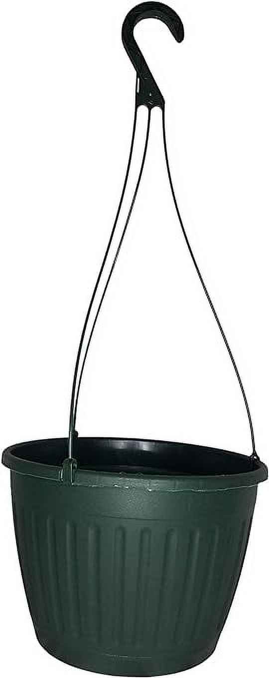 10" Green Imperial Deco Saucerless Hanging Baskets - 5 Baskets With 5 ...