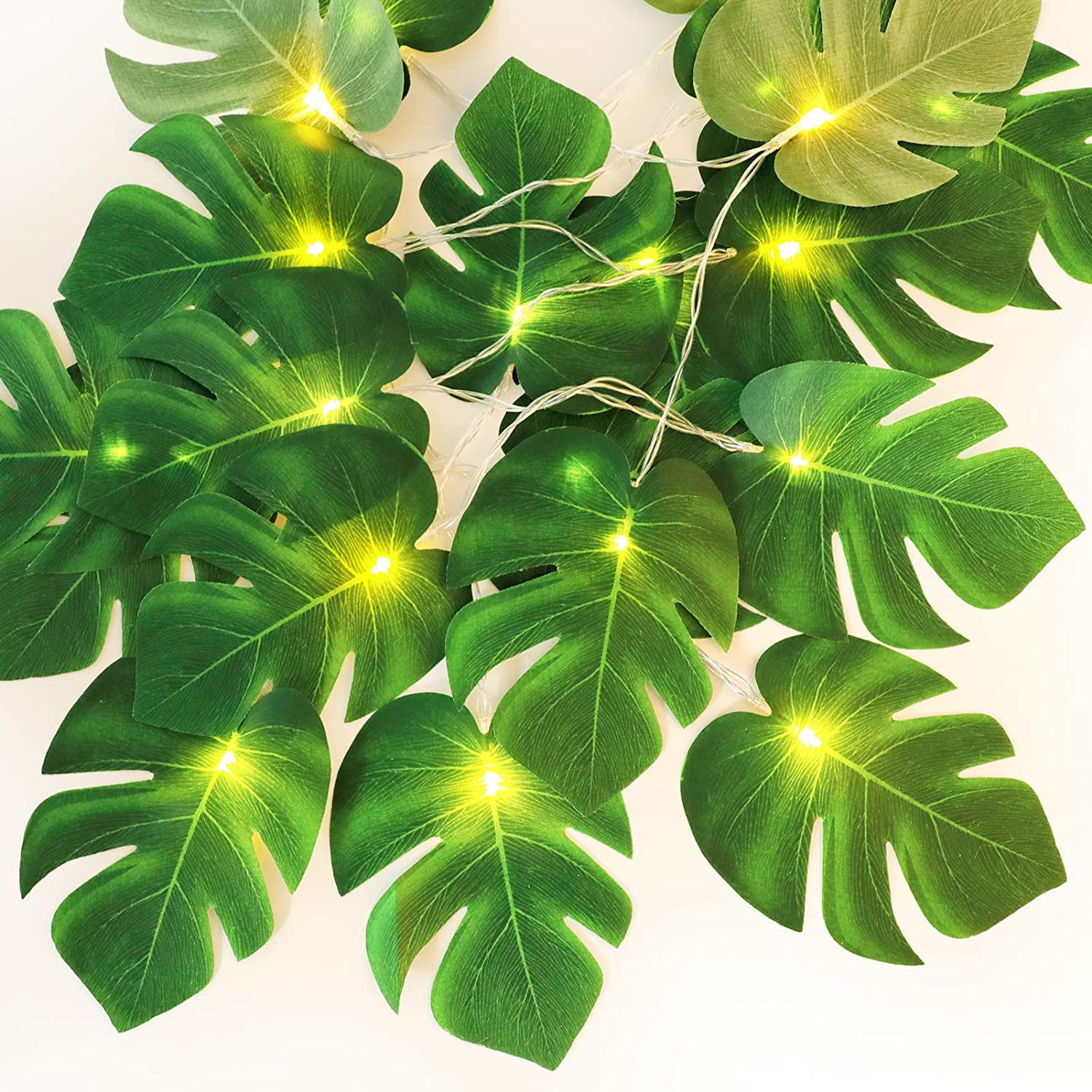10-Green Leaf Decorative Lights, Perfect for Outdoor/Indoor Use 2M LED ...