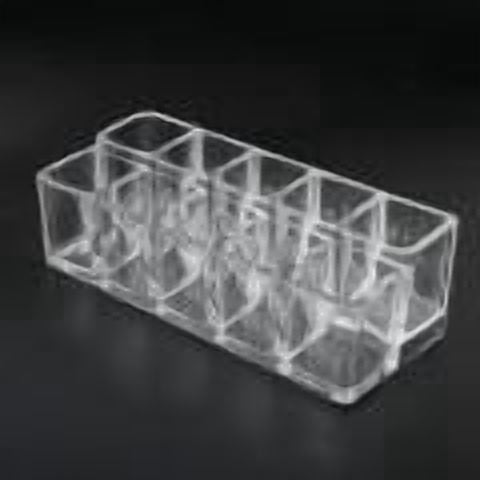 10 Grid Transparent Lipstick Holder Organizer Acrylic Cosmetics Display ...