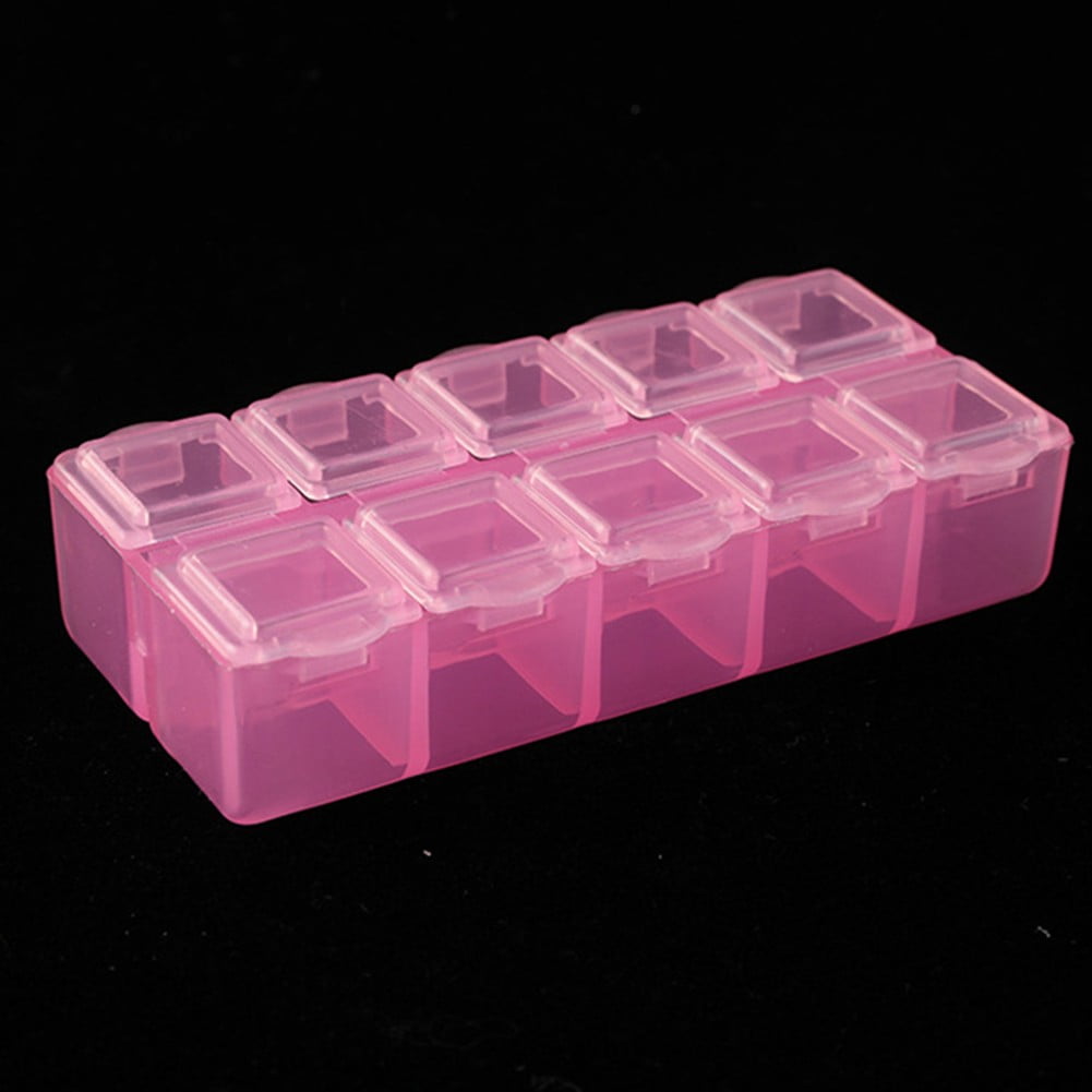 10 Grids Compartment Plastic Storage Box Screw Holder Case Organizer ...