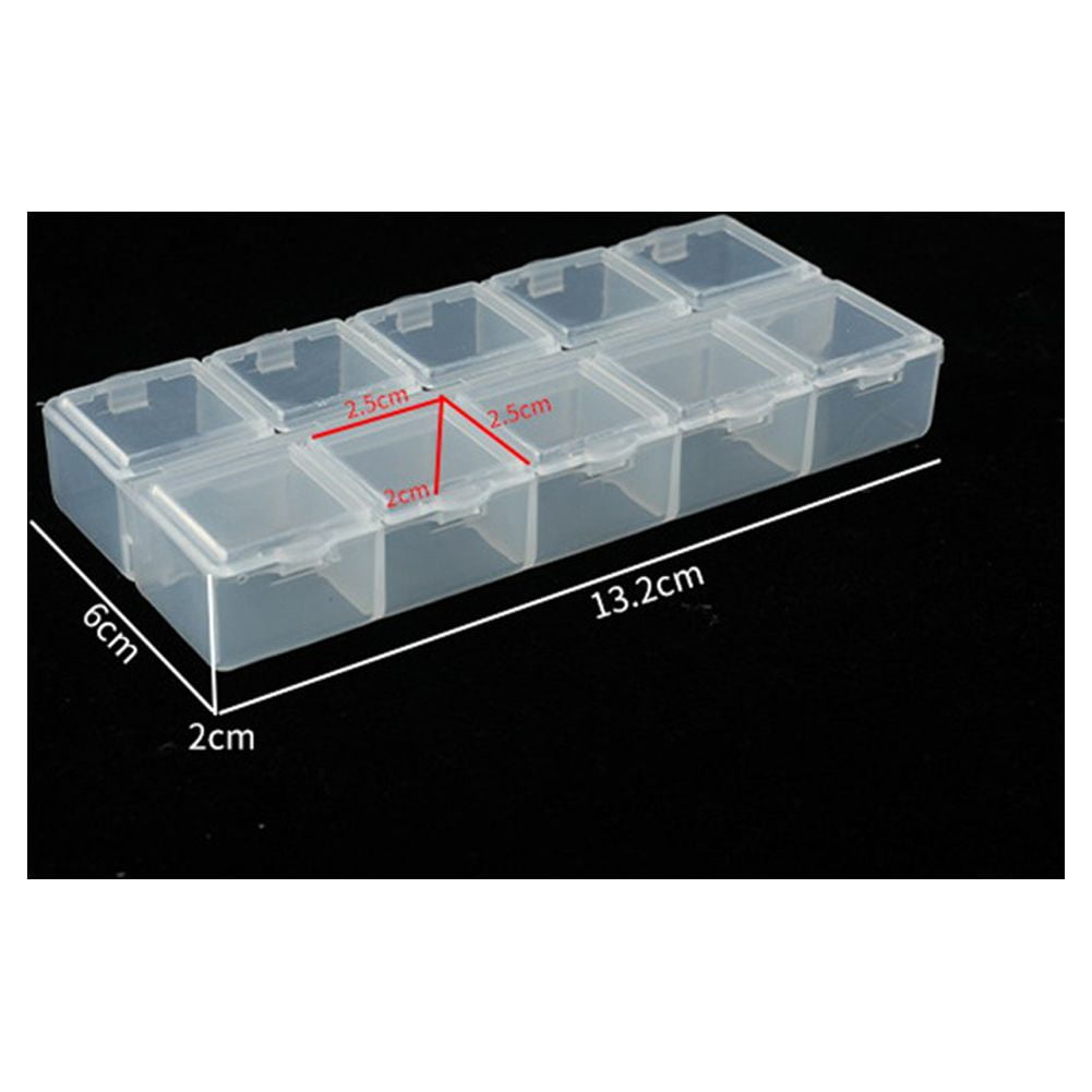 10 Grids Compartment Plastic Storage Boxes Screw Holder Case Organizer ...
