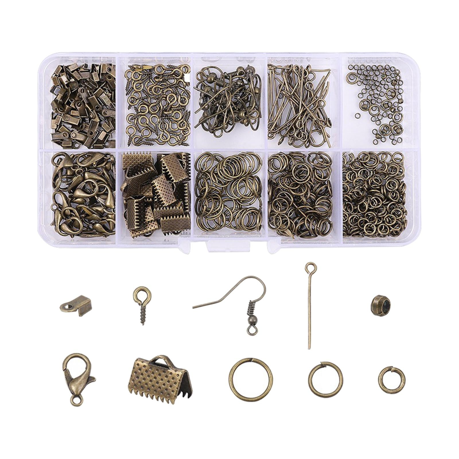 10 Grids Earring Making Set with Screw Eye Pins Lobster Clasps Jewelry ...