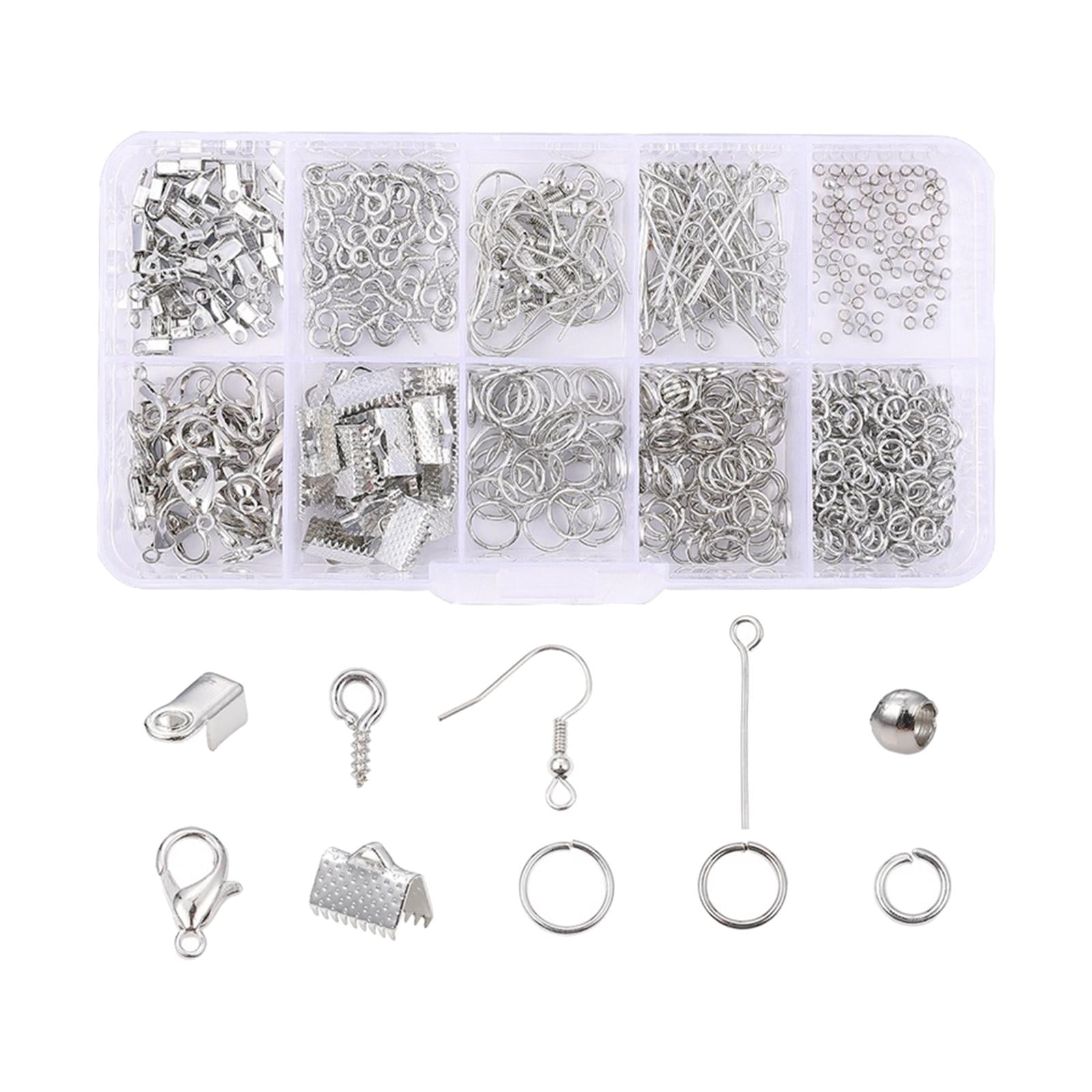 10 Grids Earring Making Set with Screw Eye Pins Lobster Clasps Jewelry ...