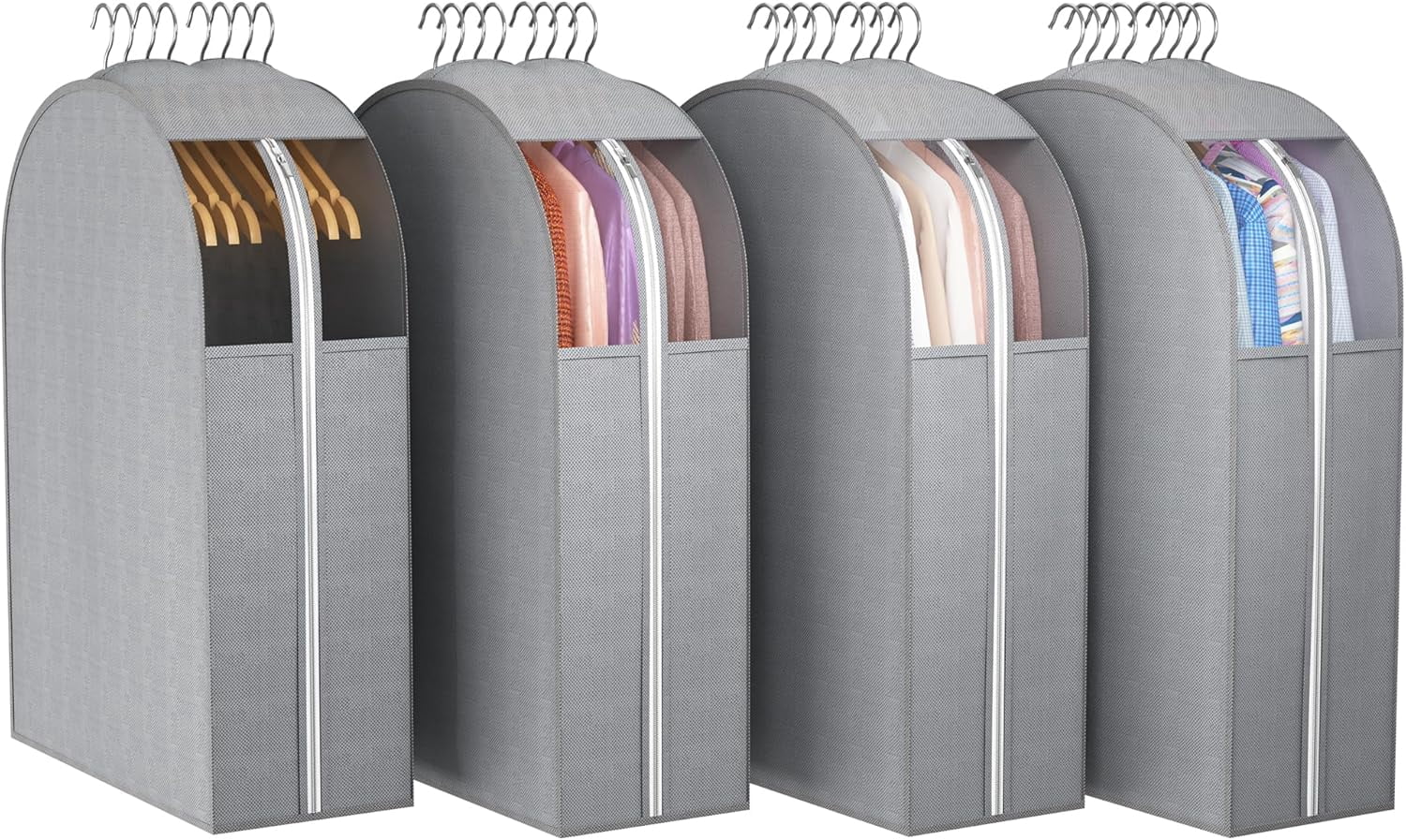 10" Gusseted Garment Bags with Clear Window, 32" Suit Bags for Closet ...