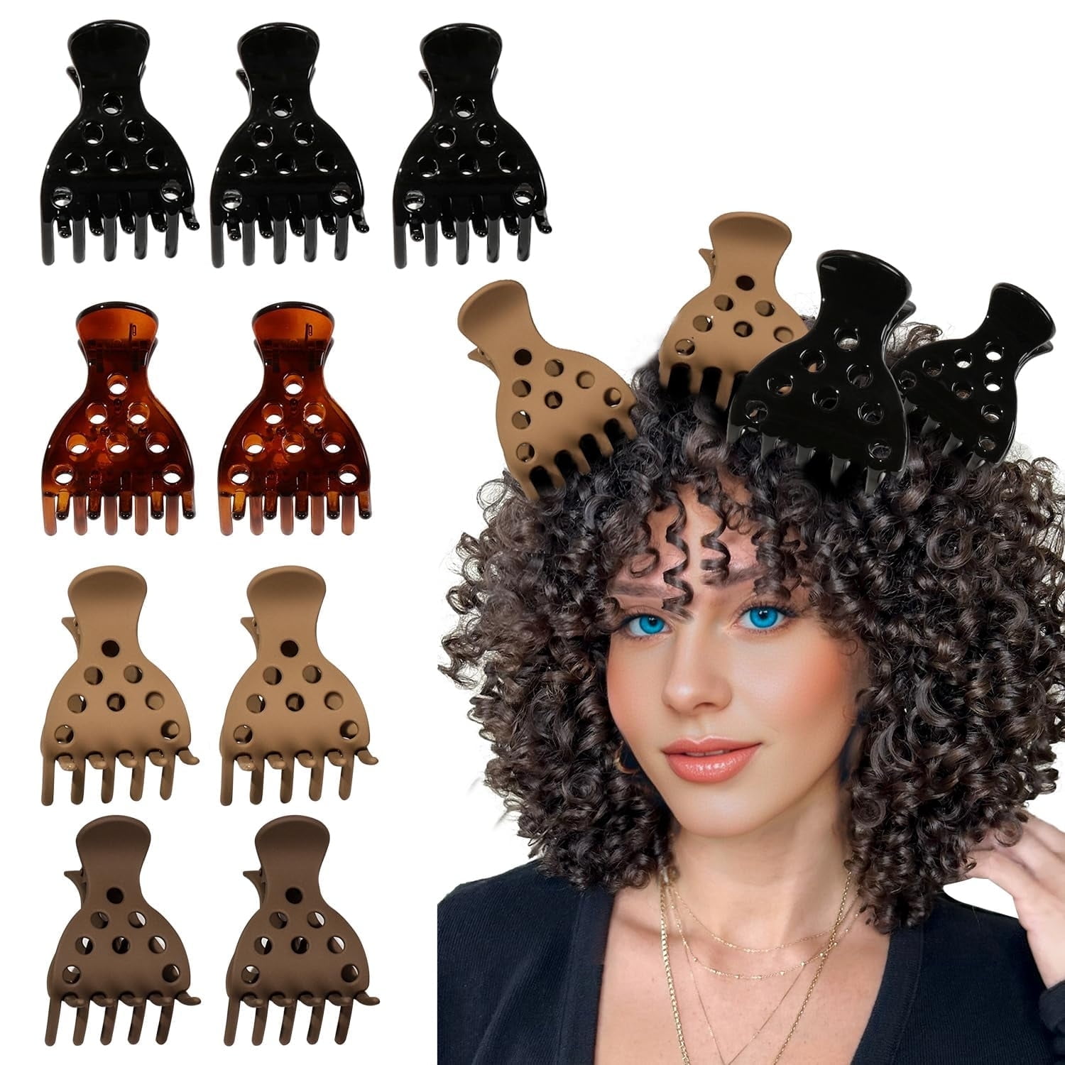9 Hair Volume Clip，Root Clips for Curly Hair Volume and Claw Clips for ...