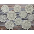 10 Hand Crochet Round Lace Doilies Lot French Country Table Coasters ...