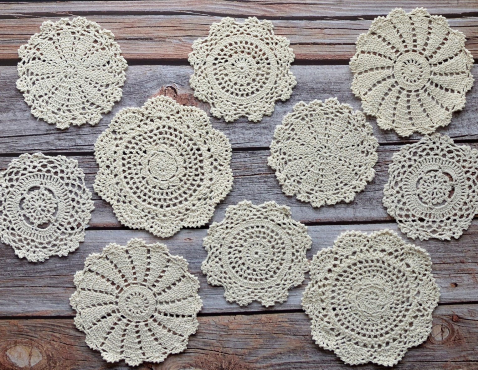Gerich Cotton Crochet Lace Tablecloth Floral Table Runner Cover ...