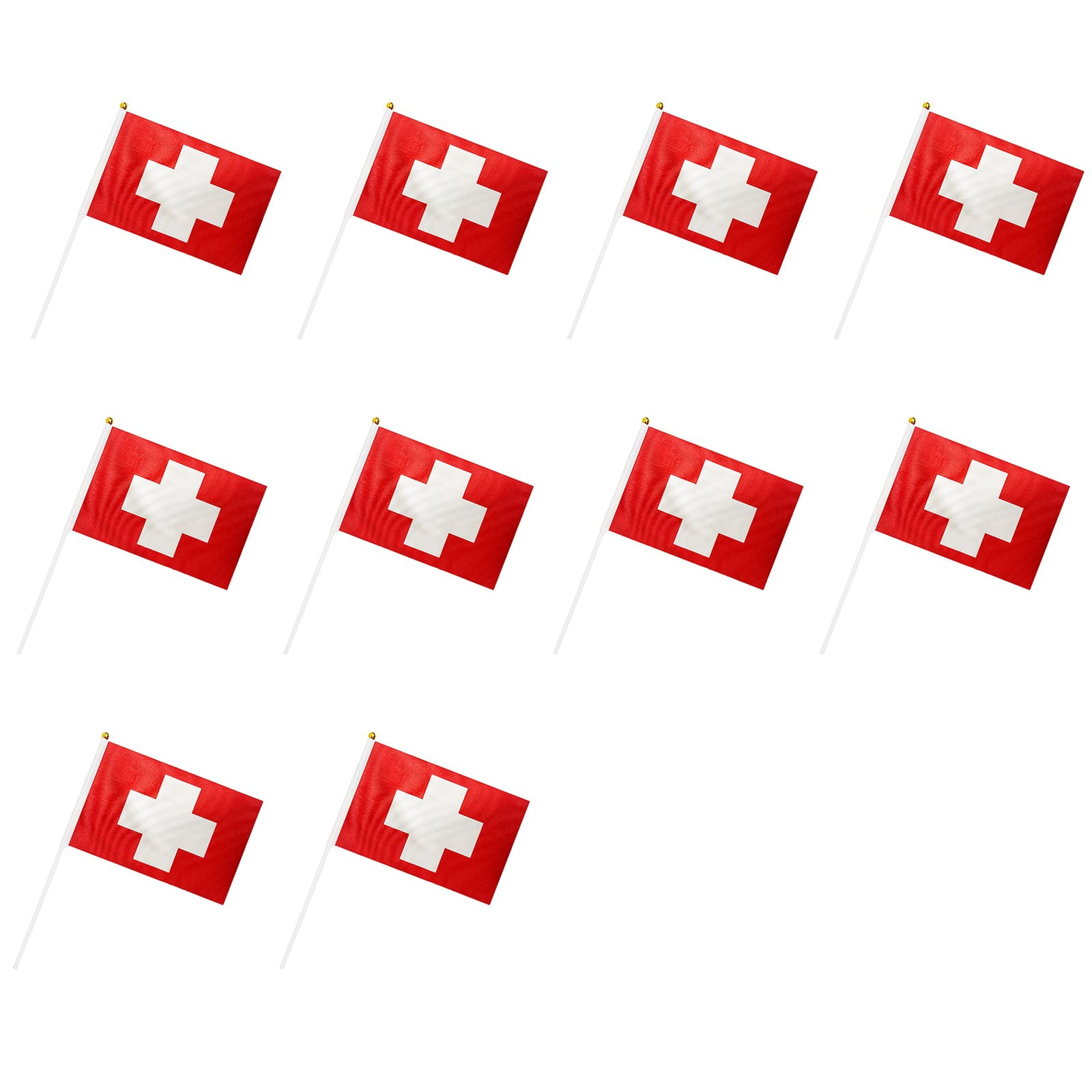 10 Hand-Waved Flags, Kaireo Flags_ Banners & Accessories, 10 Swiss Hand ...