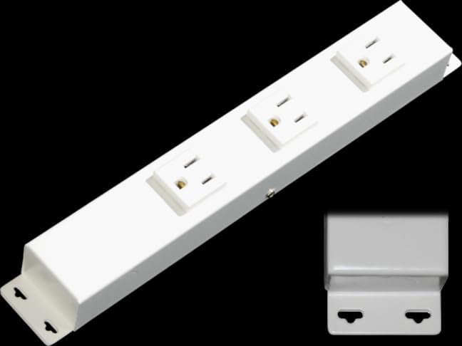 10” Hardwired Power Strip (NO Power Cord), 3 Vertical Outlets (NOT ...