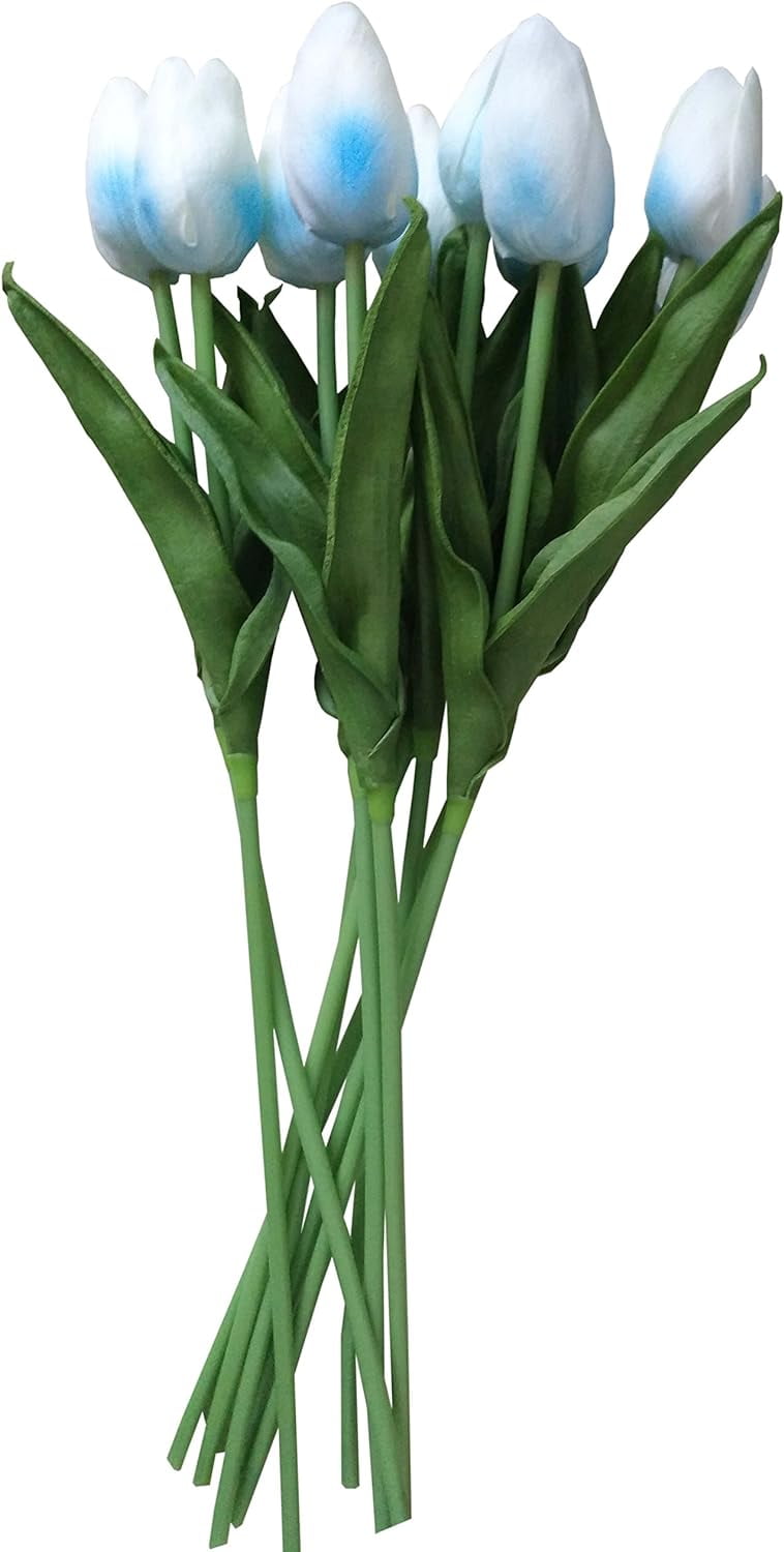 10-Heads Home Decoration Mini Tulip Real Touch Tulip Artificial Flowers ...