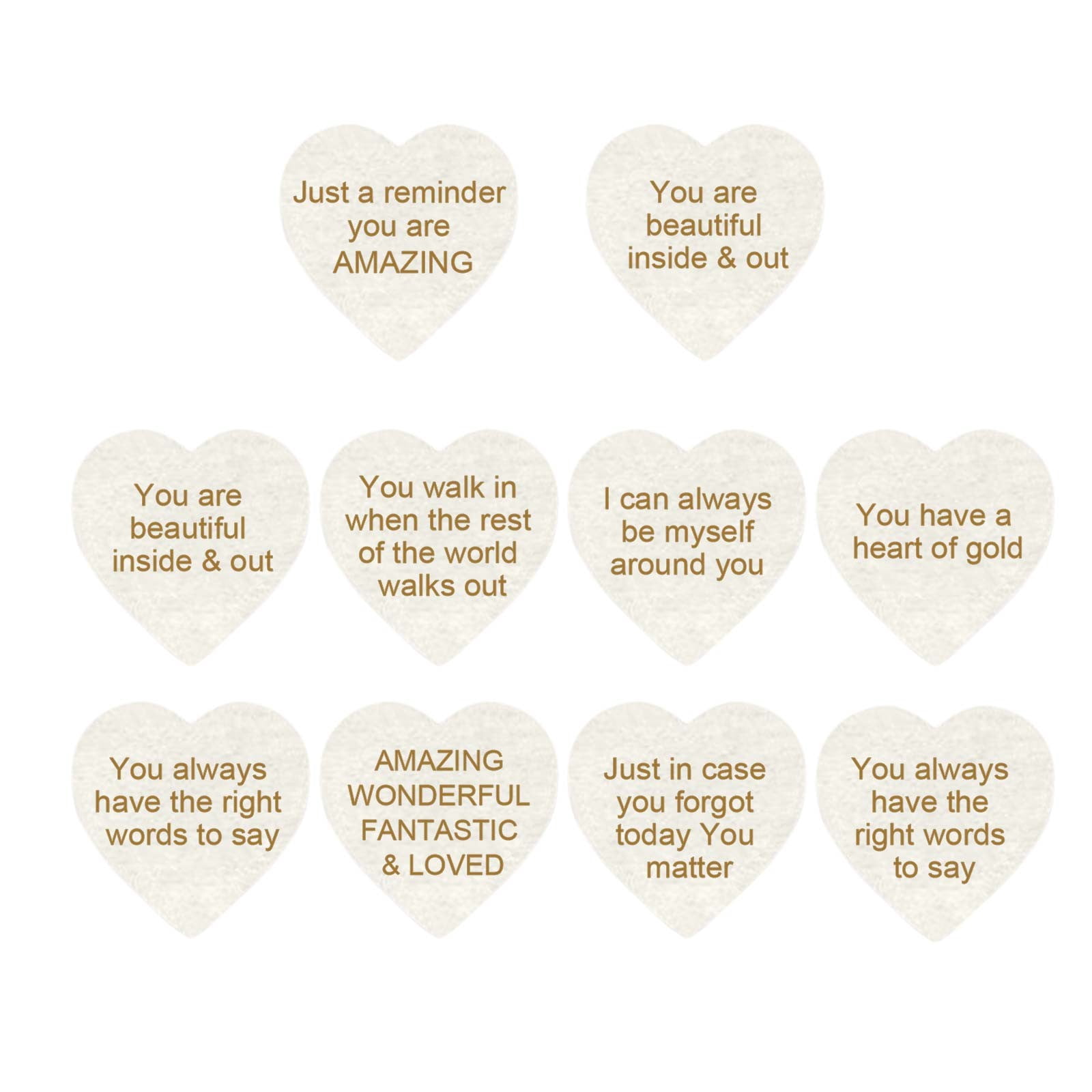 10 Heart Keepsake Wooden Gift Box with Romantic Words for Friends ...
