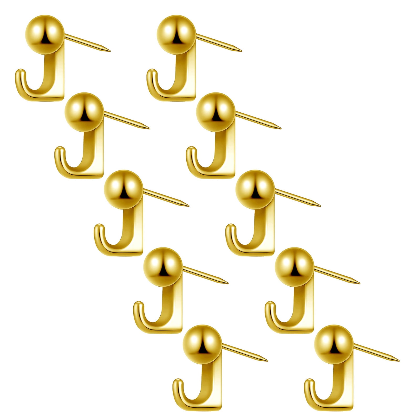 10 Heavy Duty Zinc Alloy Wall Hooks, Rustproof Push Pins for Corkboards ...