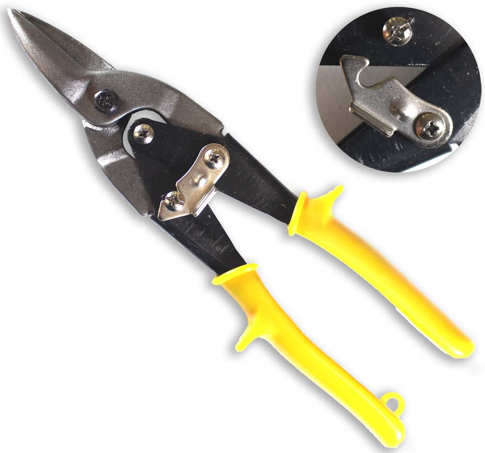 ToolUSA 10" Heavy-duty Straight Cut Tin Snip Cutter with Safety Lock ...
