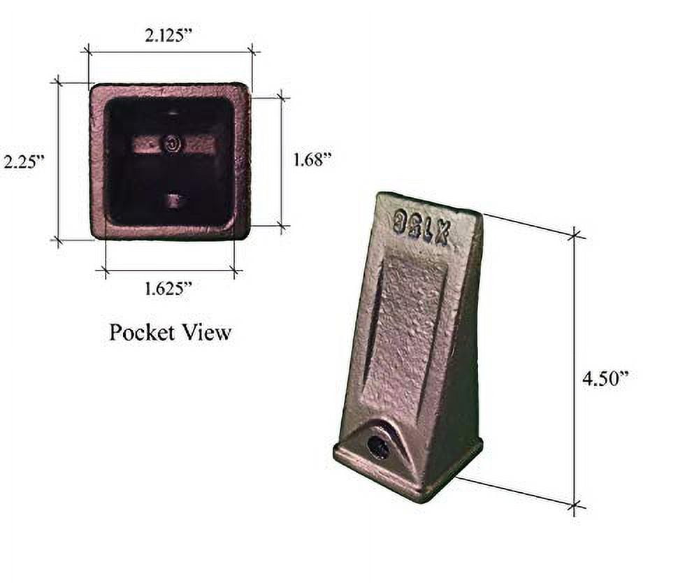 10 - Hensley Style Mini Excavator Standard Dirt Bucket Tooth - X156S ...