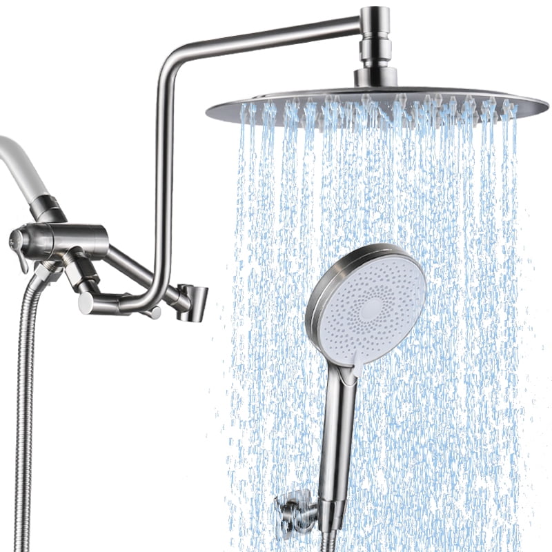 YDmeet 10" High Pressure Rain Shower Combo with 3-Spray Handheld ...
