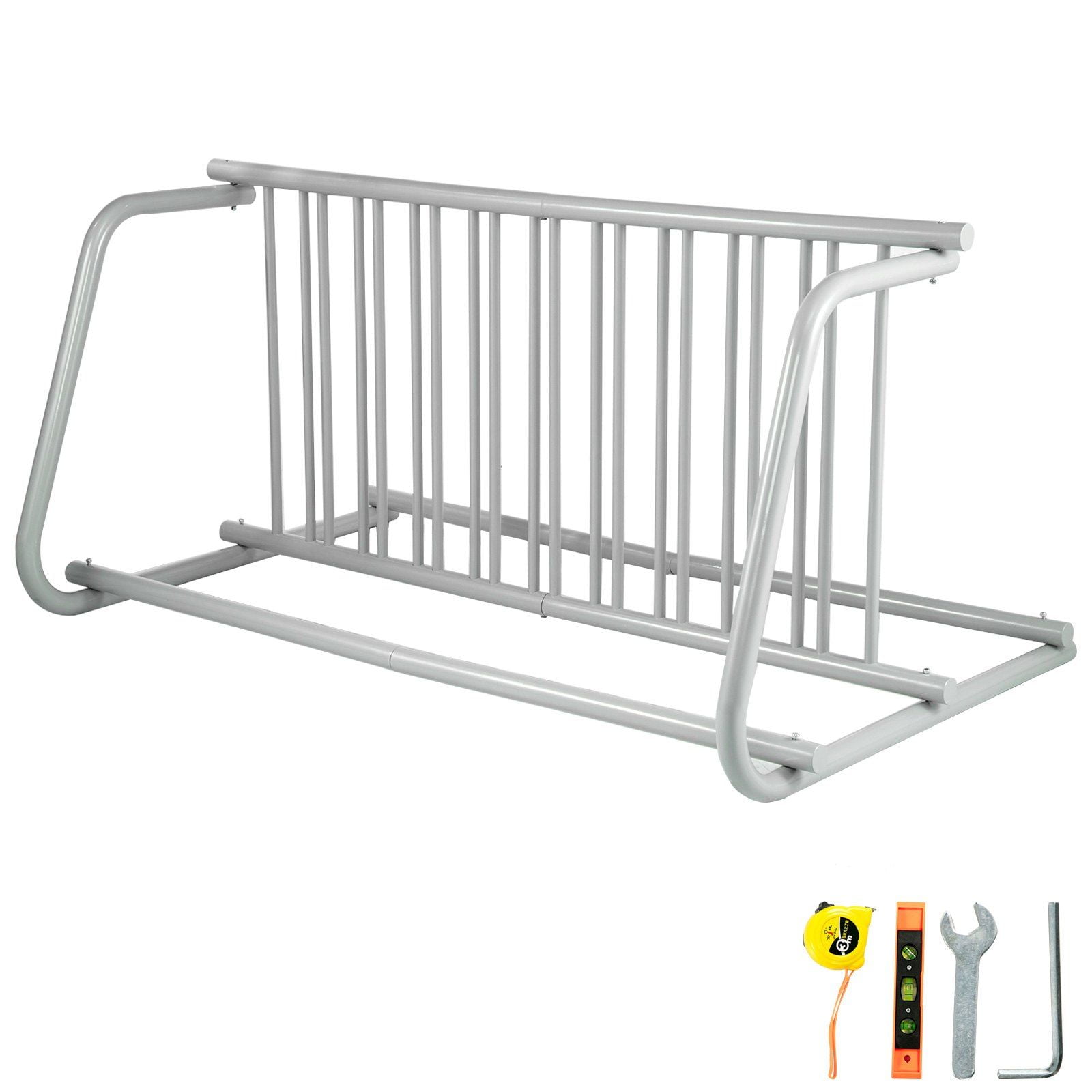 10 Holders Floor Bike Rack, 59" Length All-Steel Grid Bike Rack, 10 ...