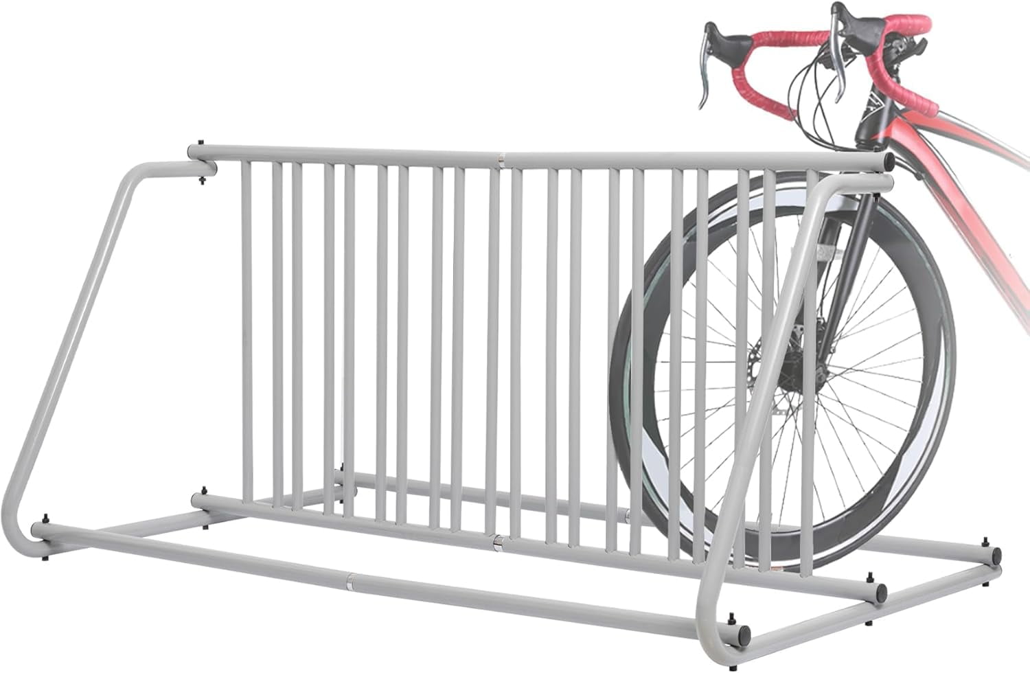 10 Holders Floor Bike Rack, 60" Large Metal Double-Sided Commercial ...