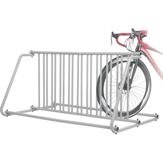 10 Holders Floor Bike Rack, 60" Large Metal Double-Sided Commercial ...