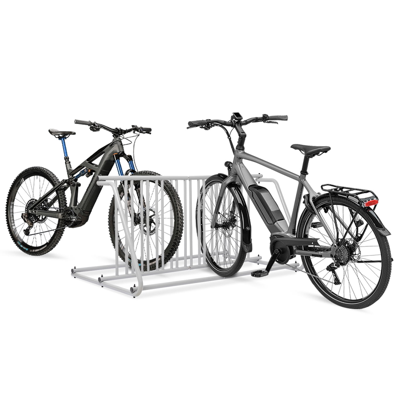 10 Holders Floor Bike Rack, All-Steel Grid Bike Rack, Double Sided ...