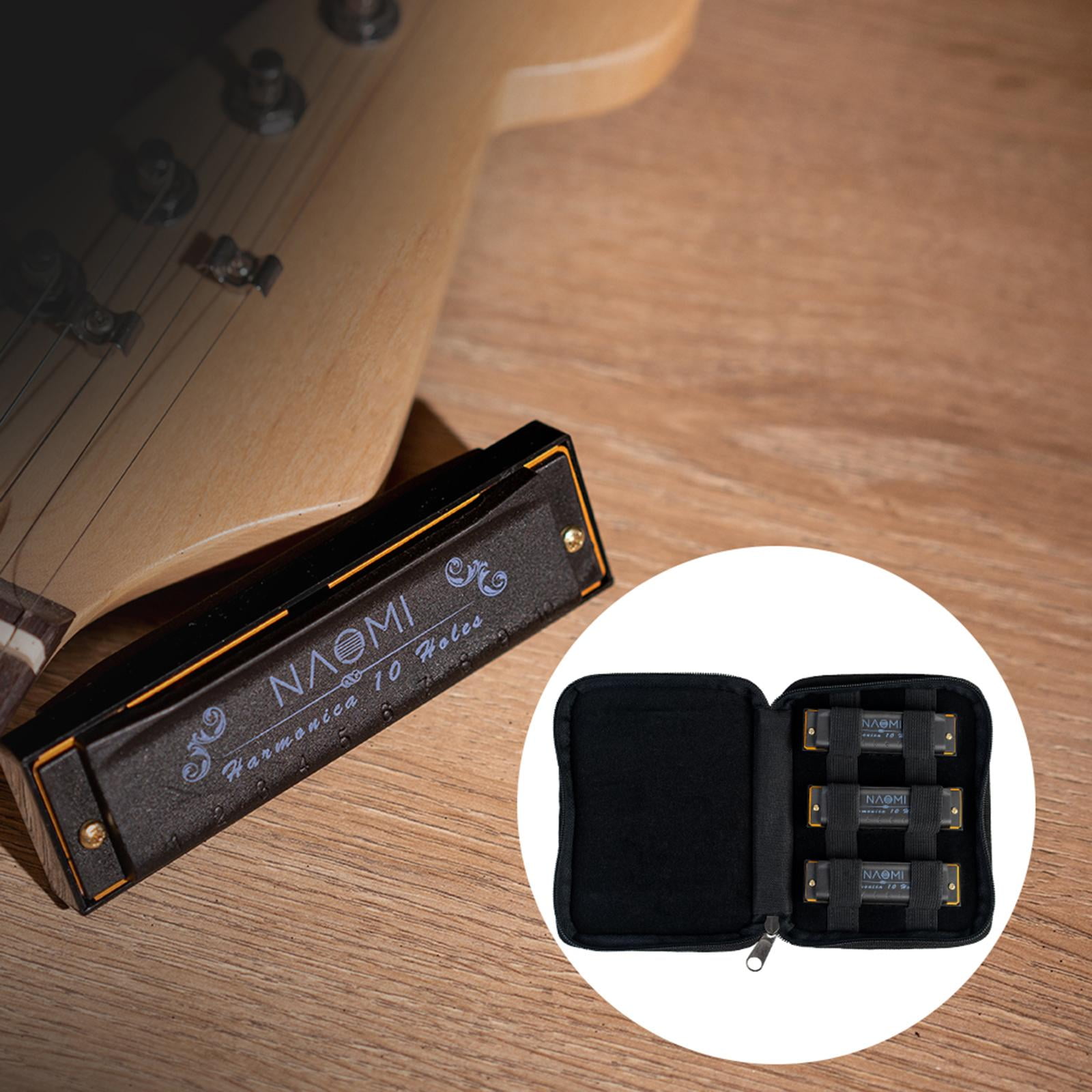 10-Hole Diatonic Blues Harmonica Key of for Adults Professional Durable ...