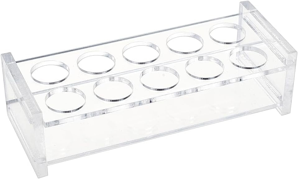 10 Holes Acrylic Test Tube Rack 5ML Test Tube Display Stands 0.7 Inch ...