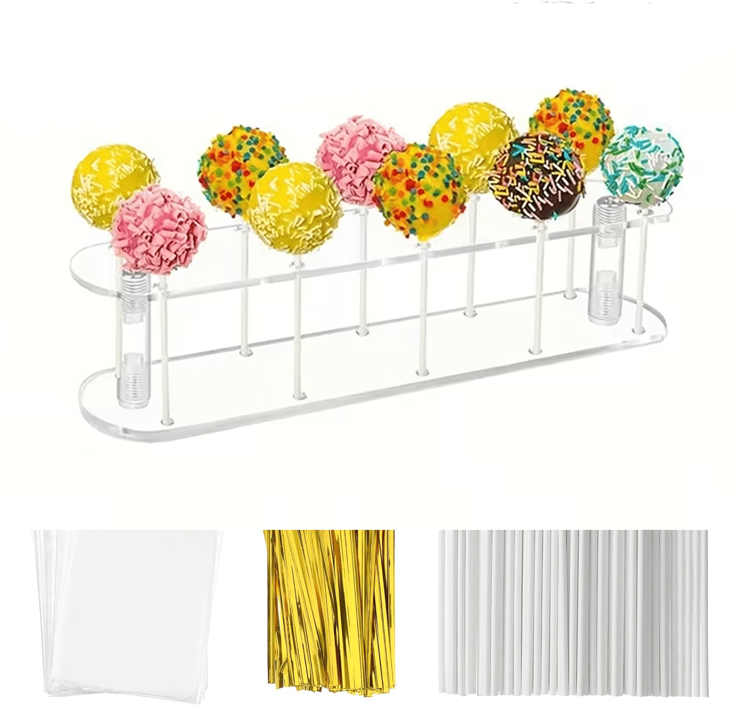 10 Holes Cake Pop Stand for Drying Candy Acrylic Dessert Table Display ...