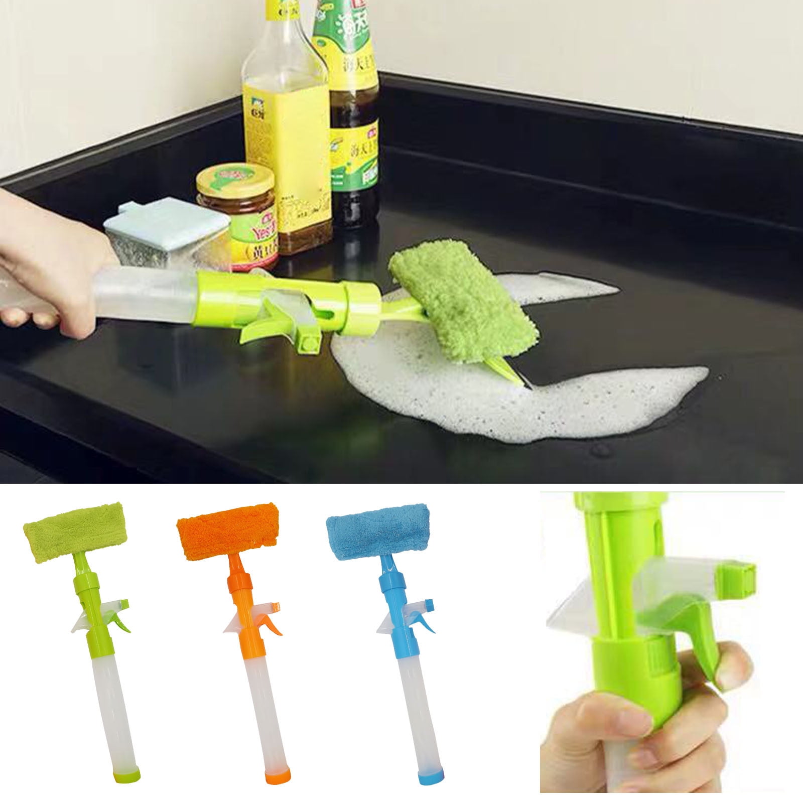 Under 10, Household Window Wiper with Water Spray, Glass Cleaner Wiper ...