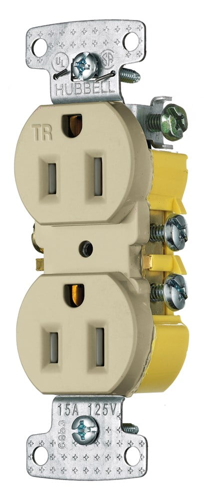 10 Hubbell tradeSelect RR15SITR Ivory Tamper Resistant Duplex ...