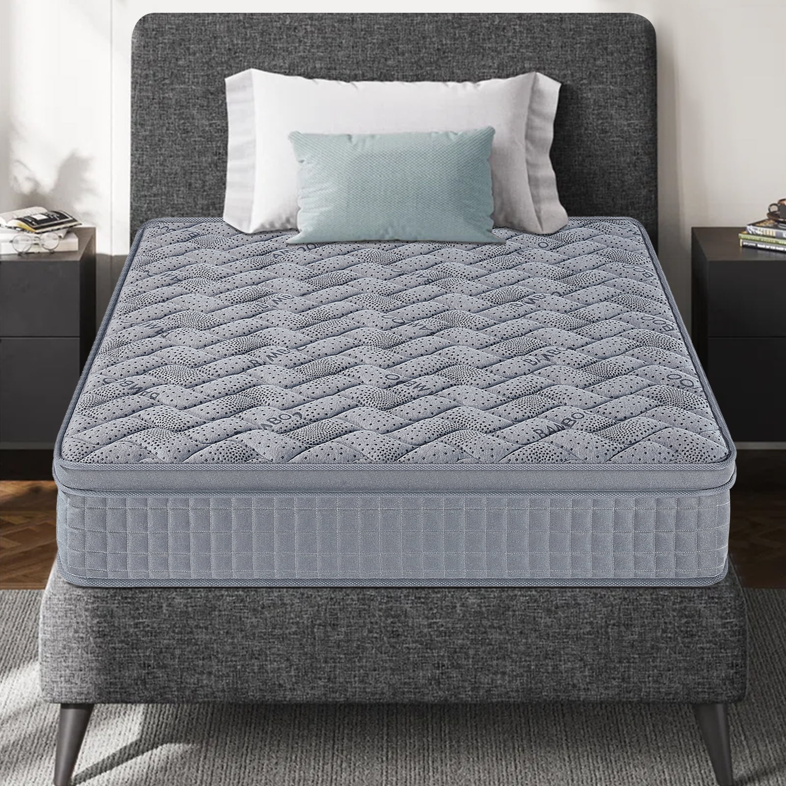 10 " Hybrid Mattress, Twin, Medium Feel, Motion Isolation, Certified ...