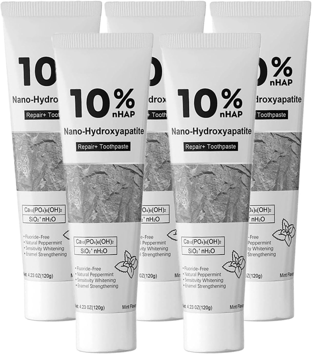 10% Hydroxyapatite,Nano-Hydroxyapatite Toothpaste,for Sensitive Teeth & Whitening,Fluoride-Free ...
