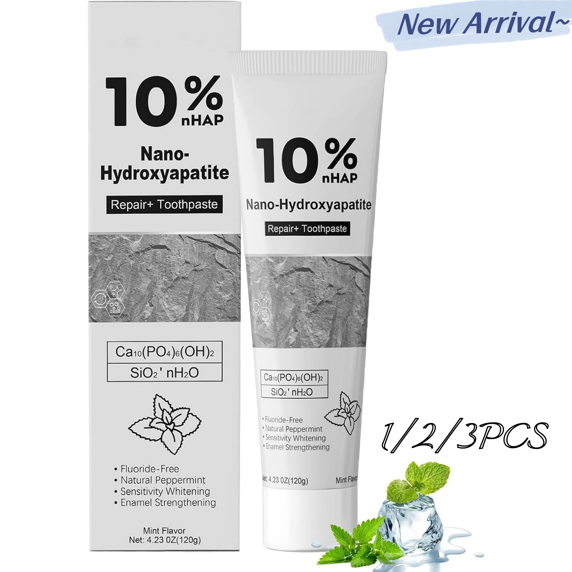10% Hydroxyapatite Toothpaste for Advanced Enamel Protection,Gentle and Effective,Strengthens ...